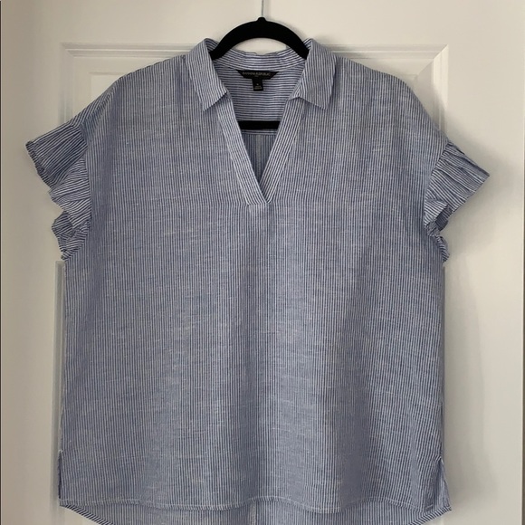 Banana Republic Factory | Tops | Banana Republic Factory Blue White ...